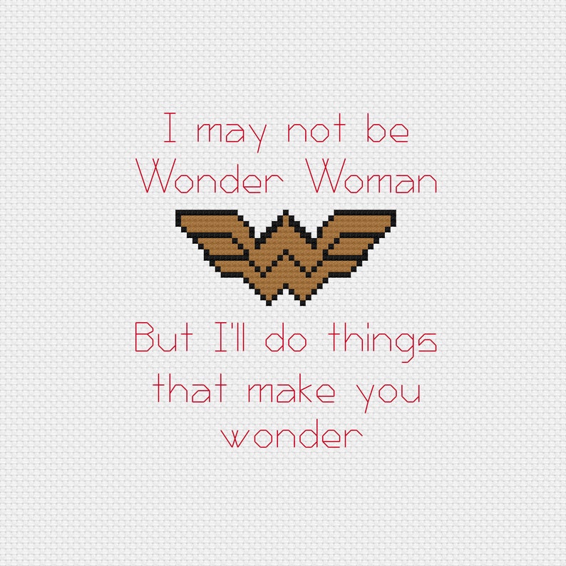 Wonder Woman Cross Stitch Pattern - PDF - Etsy