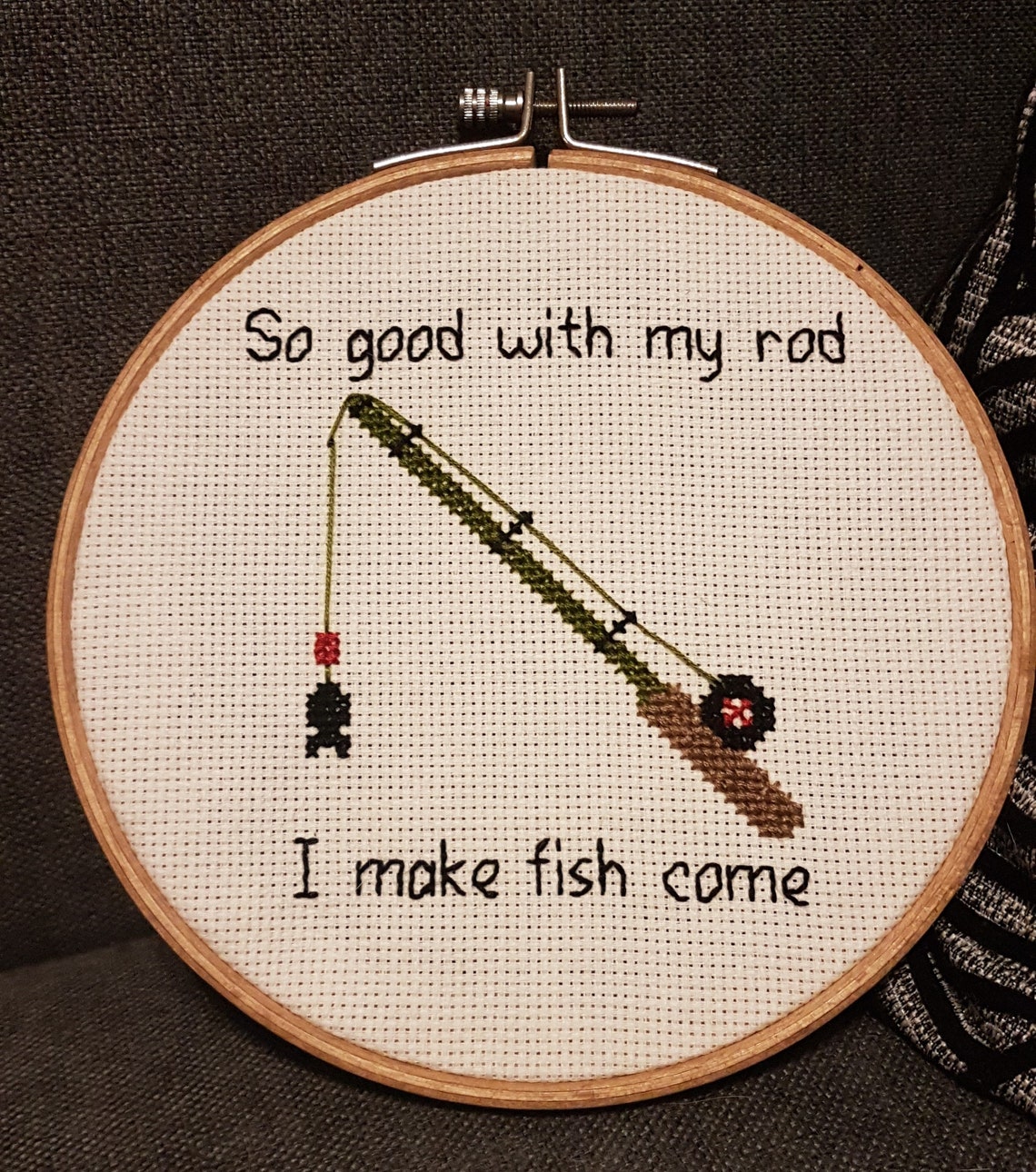 Good With My Rod Cross Stitch Pattern PDF - Etsy