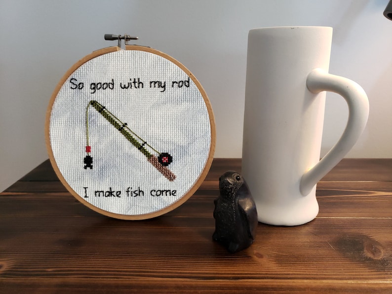 Good With My Rod Cross Stitch Pattern PDF | Etsy