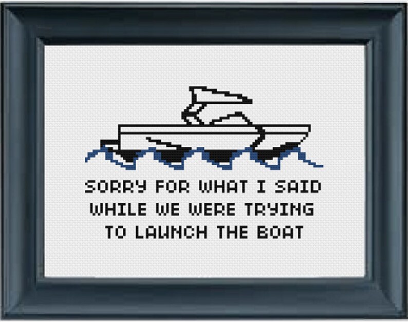 Launch the Boat Cross Stitch Pattern PDF - Etsy