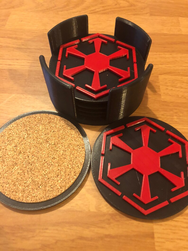 Star Wars Inspired Sith Coasters Set of 6 With Holder Choose | Etsy