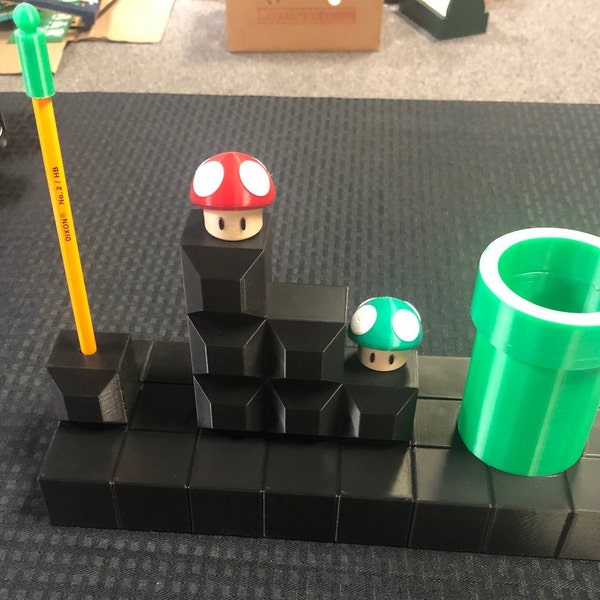 Mario Desk Pencil Holder - Etsy