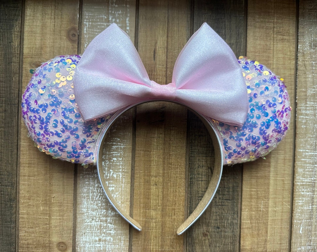 Pink Sequin Mouse Ears Headband Sparkly Ears Sequin Mouse Ears - Etsy