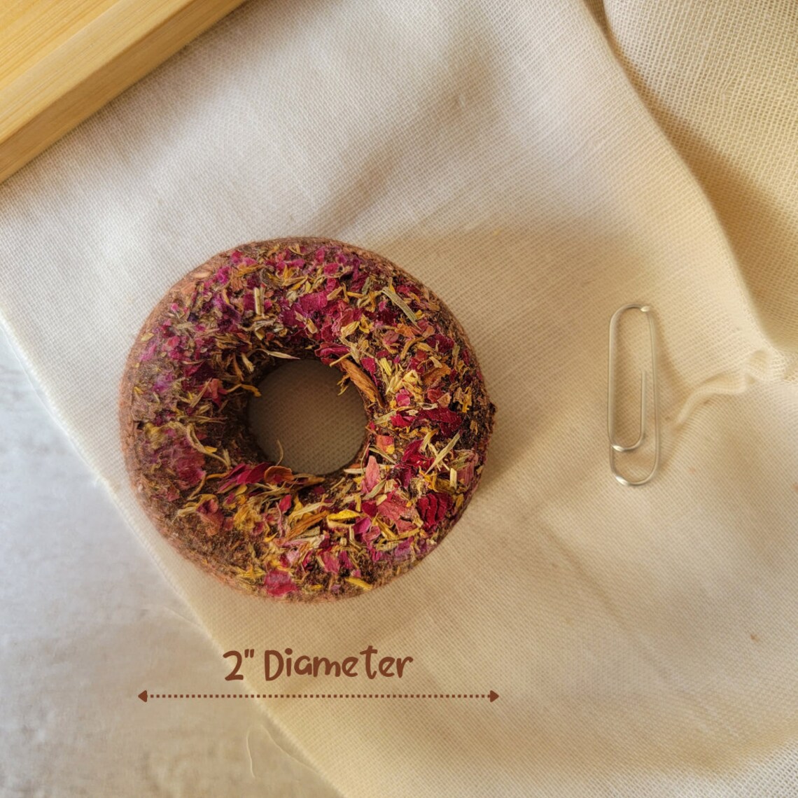 Rose & Calendula Flavored Bunny Flower Donut Molar Chew Treat - Etsy