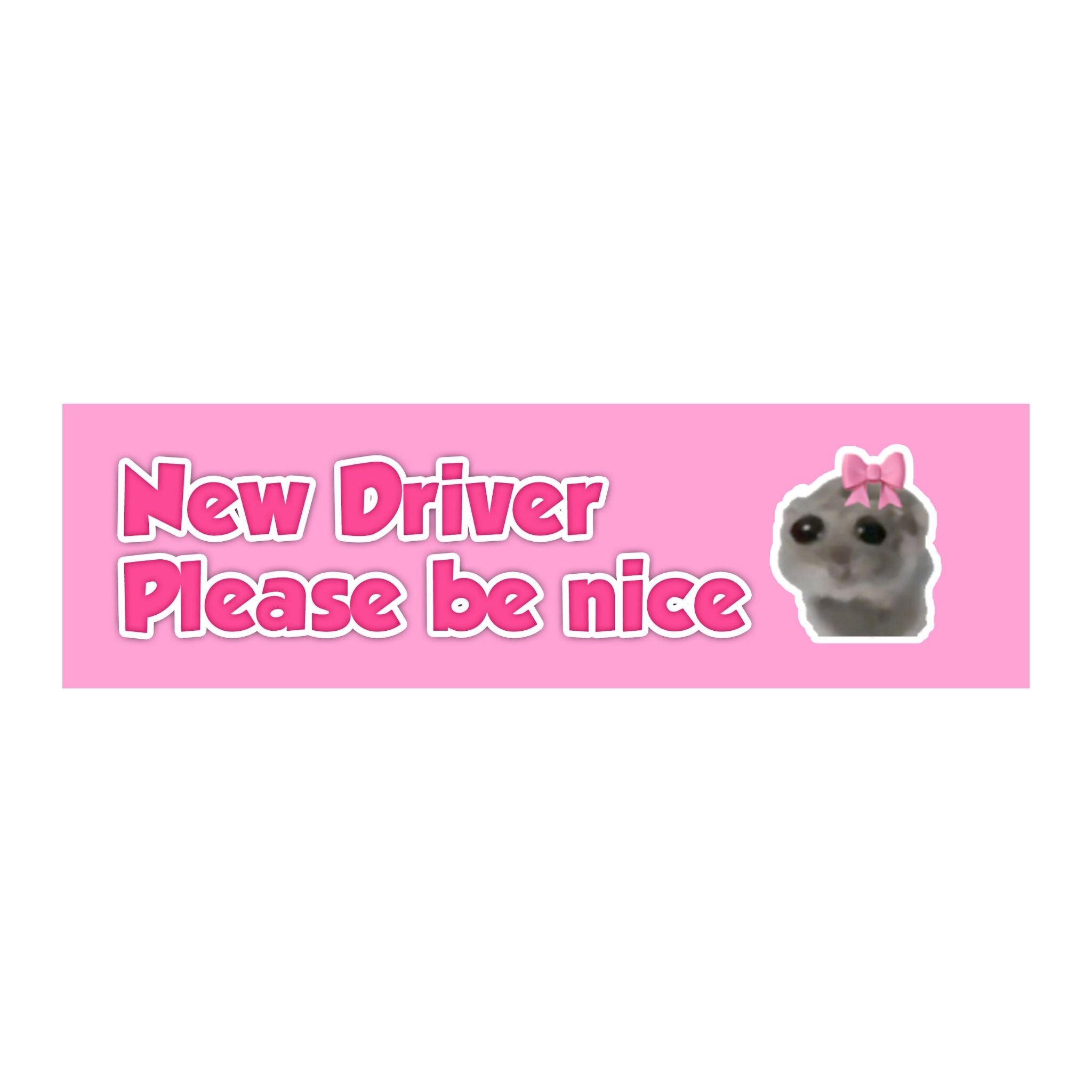 New Driver Little Hamster Bumper Sticker AND Magnet 8.5" X 2.5" - Etsy