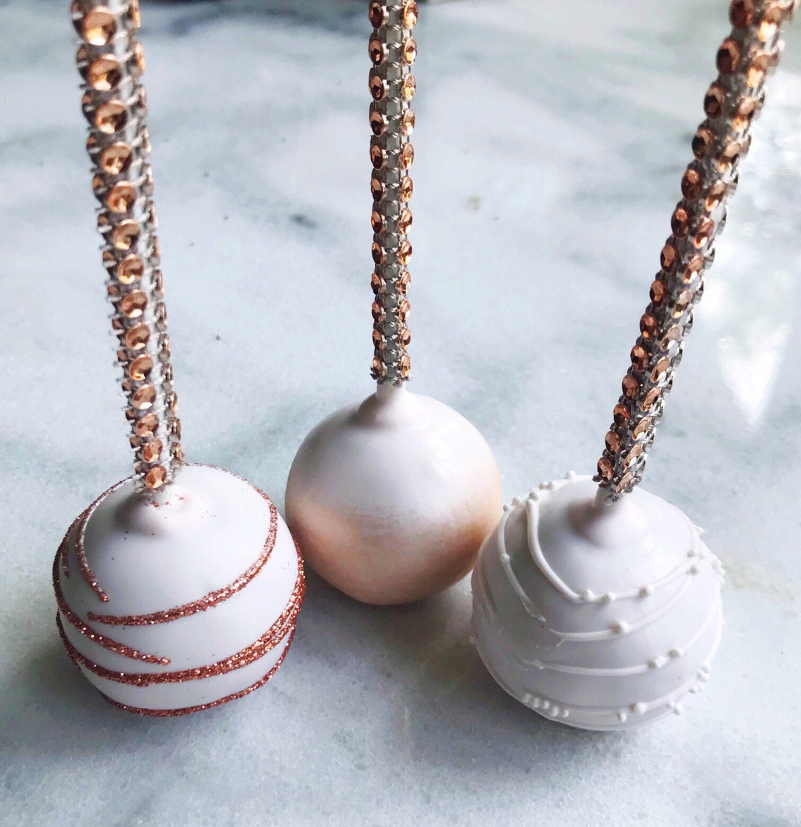 Rose Gold and Blush Chocolate Covered Treats/ Candy Buffet/ - Etsy