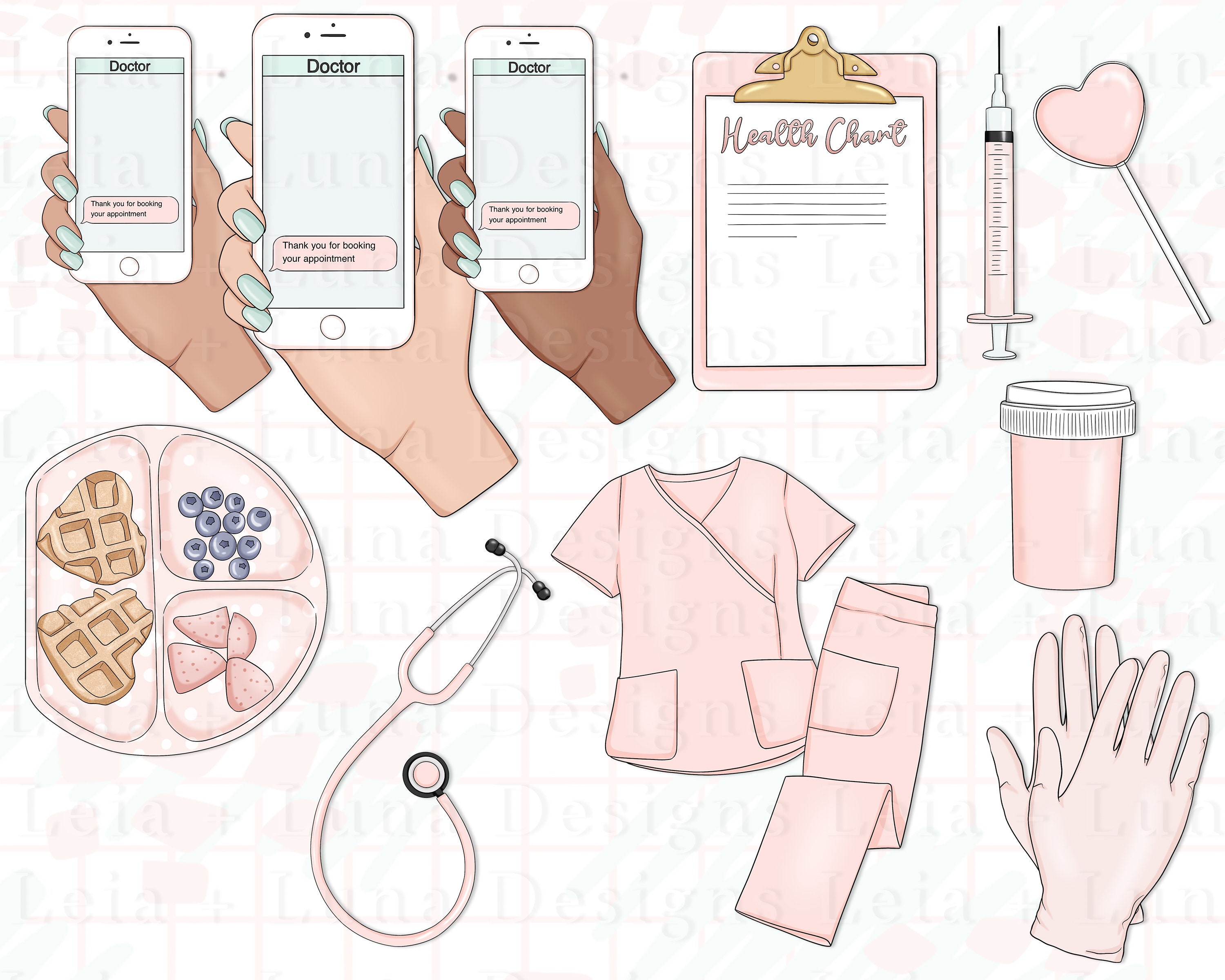 Craft Supplies & Tools Doctors and Nurses Hospital Planner Clipart ...