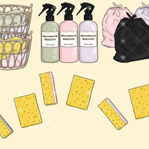 Spring Clean Fashion Girl Clip Art Planner Clipart Stationery Designs ...