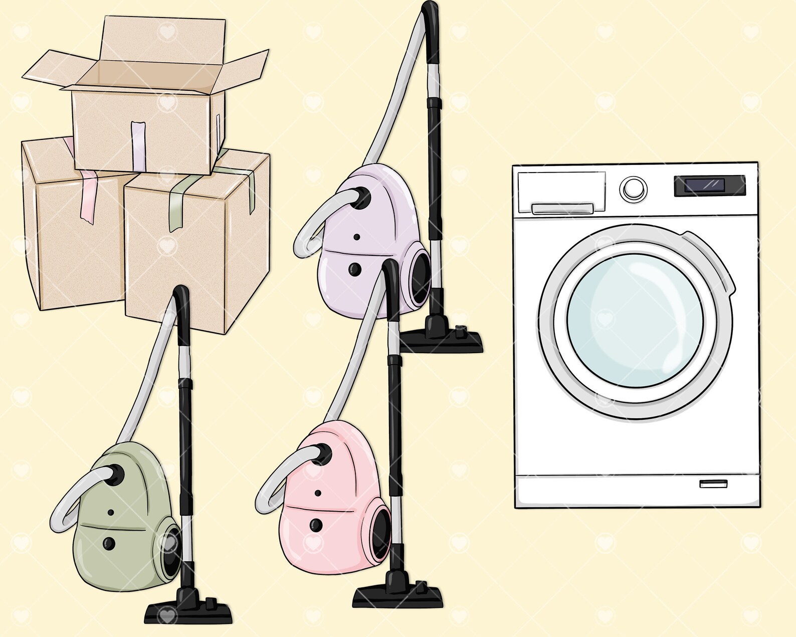 Spring Clean Fashion Girl Clip Art Planner Clipart Stationery - Etsy