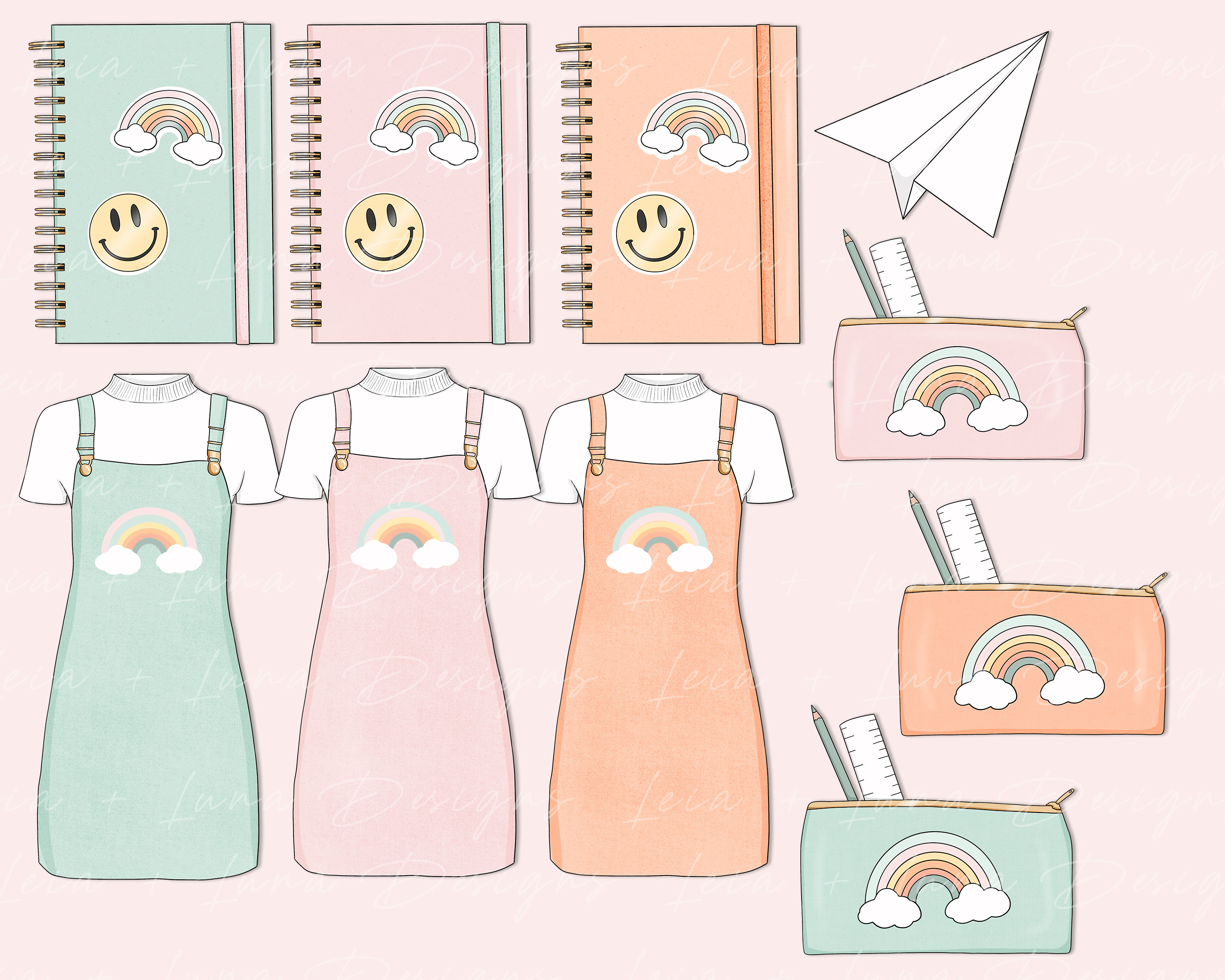 Back to School Planner Clipart Fashion Girl Clip Art School - Etsy