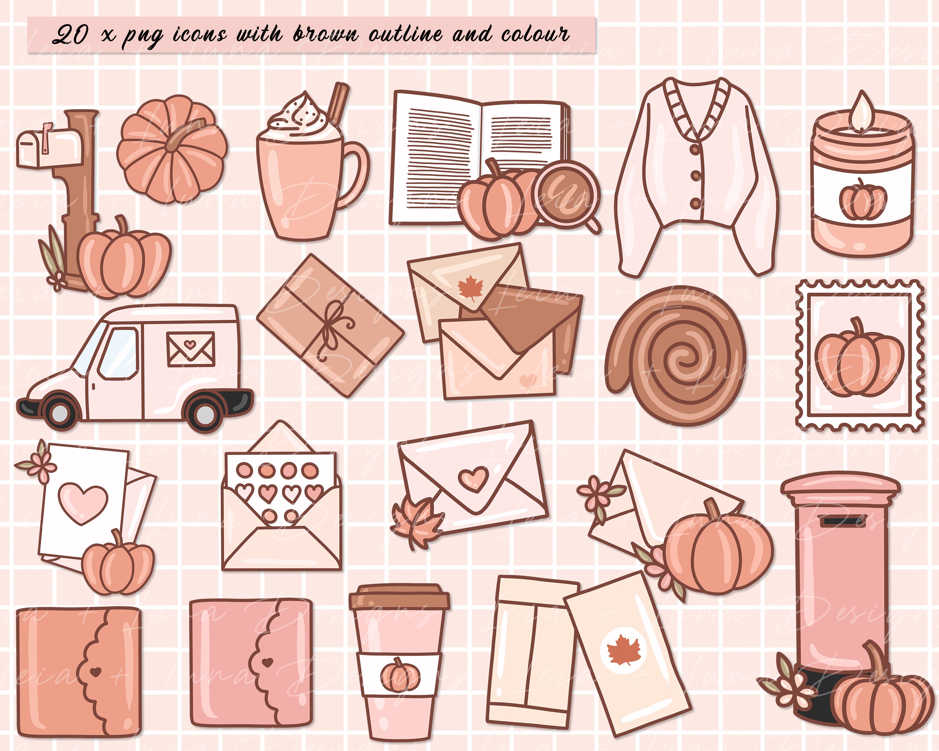 Fall Icon Doodles Planner Clipart Fashion Girl Clip Art Fall - Etsy