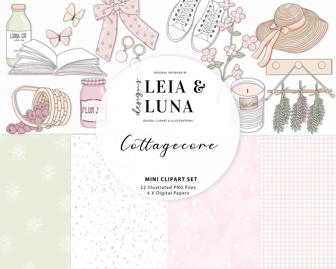 Cottagecore Pastel Spring Floral Fashion Girl Clip Art Watercolor ...
