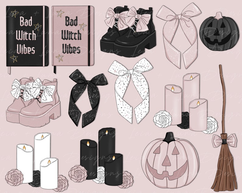 Halloween Witch Spooky Planner Clipart Fashion Girl Clip Art Halloween ...