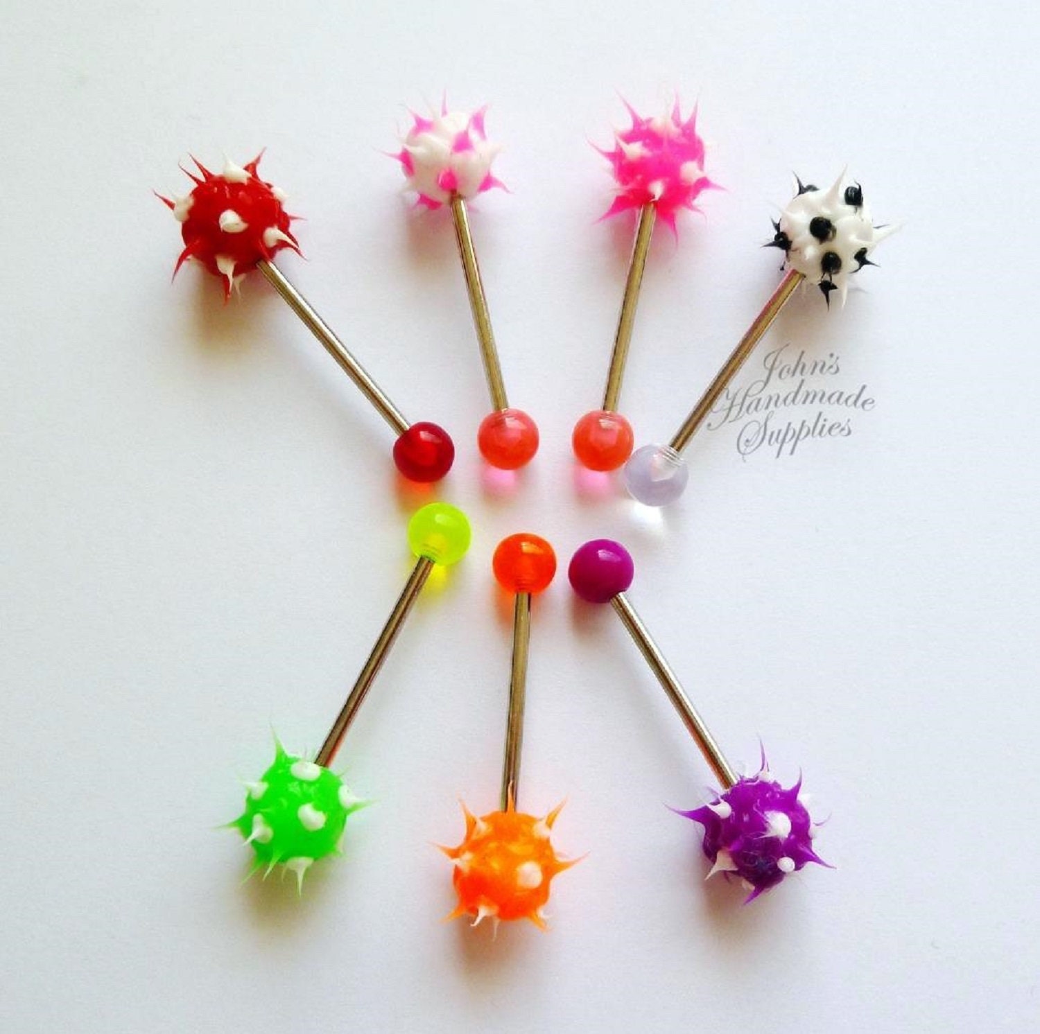 Tickler Tongue Rings Bar Straight Barbell Piercing Jewelry - Etsy