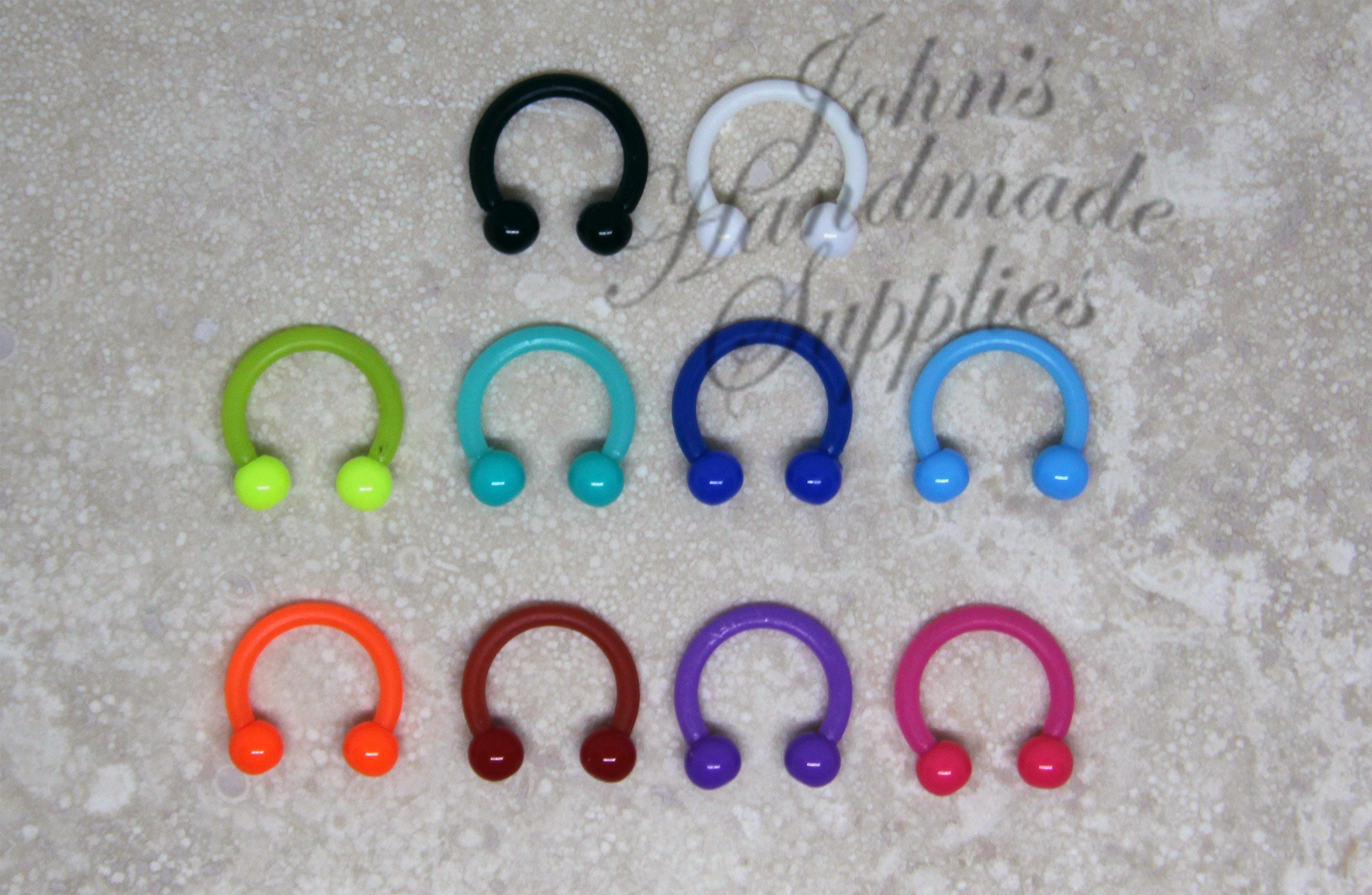 16g Jelly Candy Color Flexible Retainer Ball Barbell Horseshoe - Etsy ...