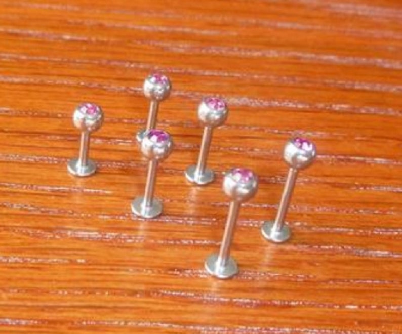 6mm 8mm 10mm 16G Steel Labret Lip Rings Tragus Cartilage Rook - Etsy