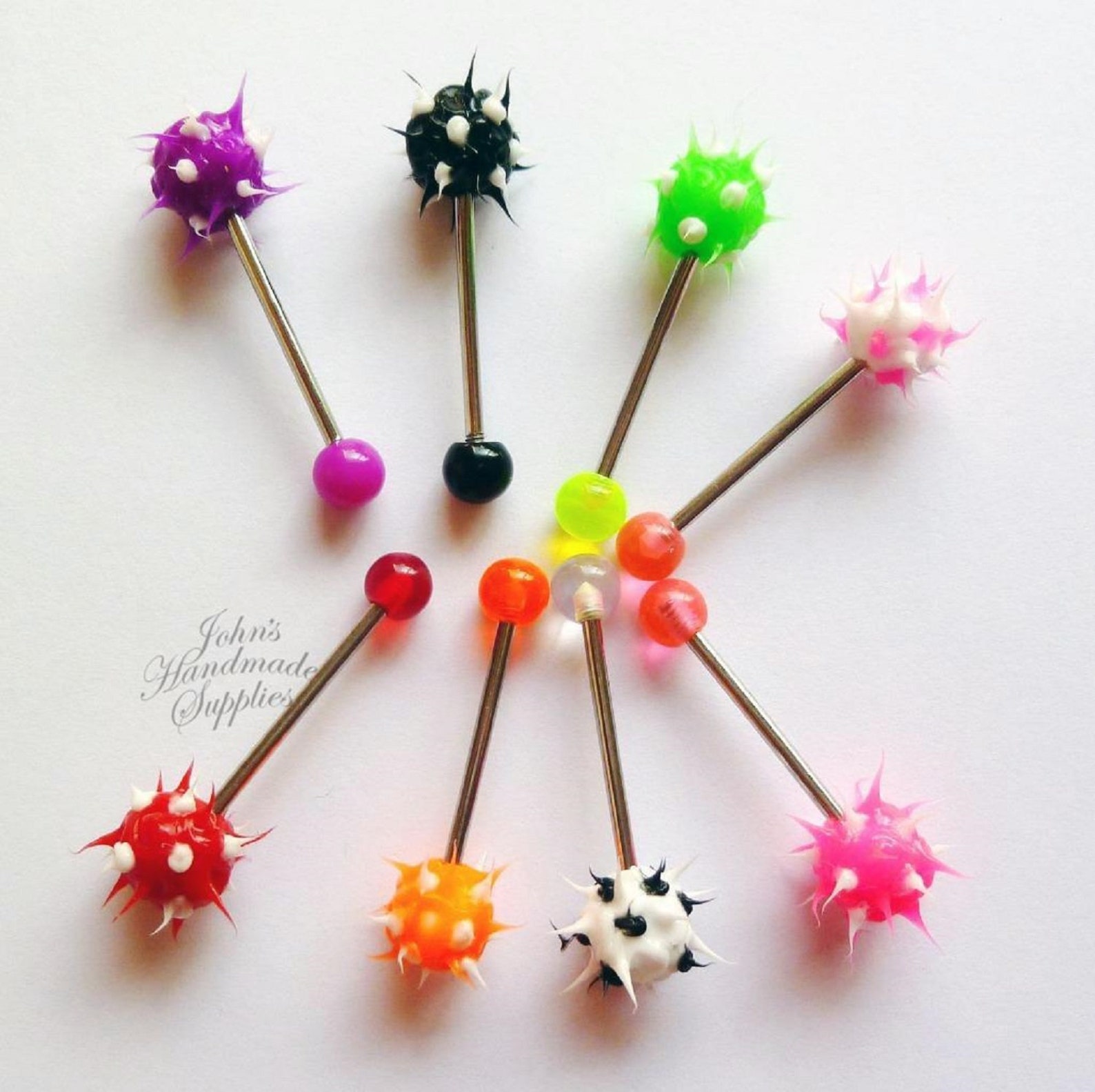 Tickler Tongue Rings Bar Straight Barbell Piercing Jewelry - Etsy