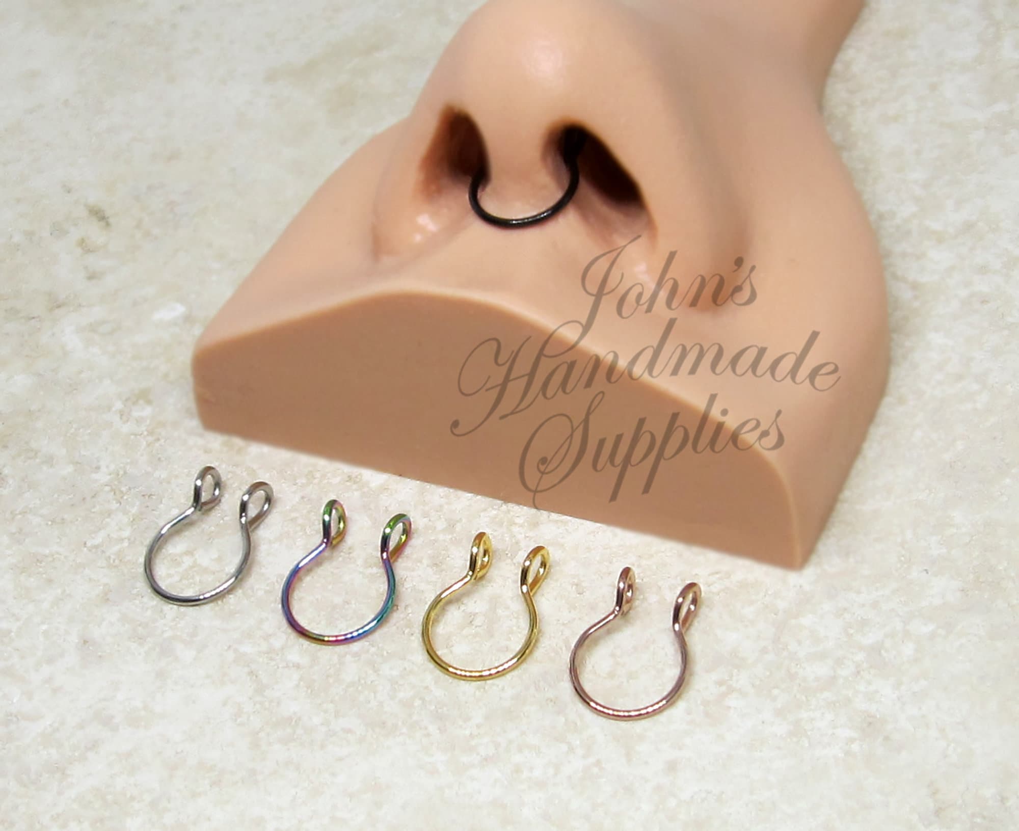 Fake Septum Ring Clip on Septum Ring Faux Septum Ring Fake - Etsy