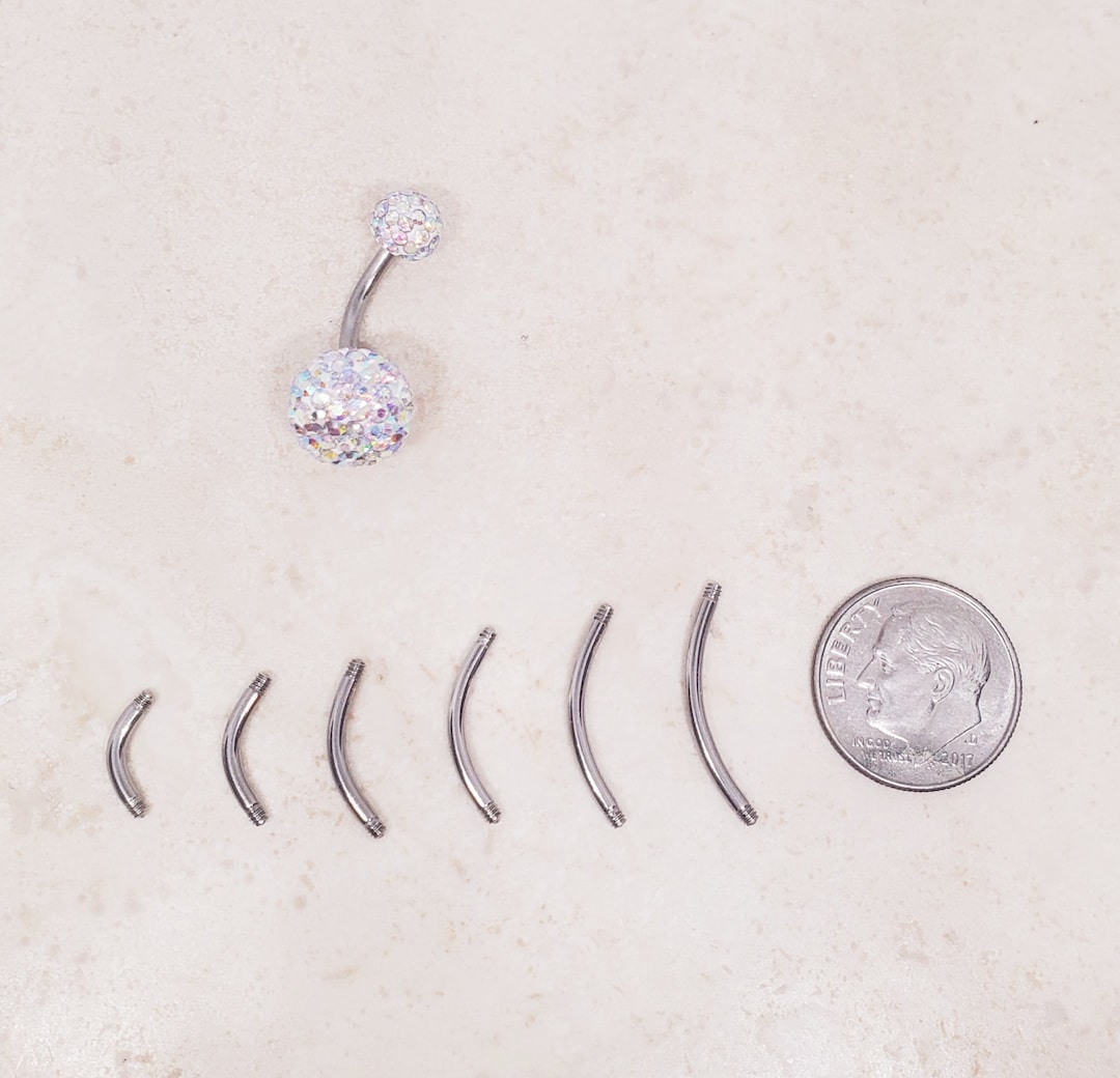 14G 6mm-16mm Short Long Belly Button Rings/navel Jewelry/belly Piercing ...