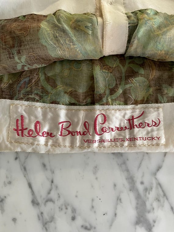 1950s Helen Bond Carruthers cream appliqué cardigan s… - Gem