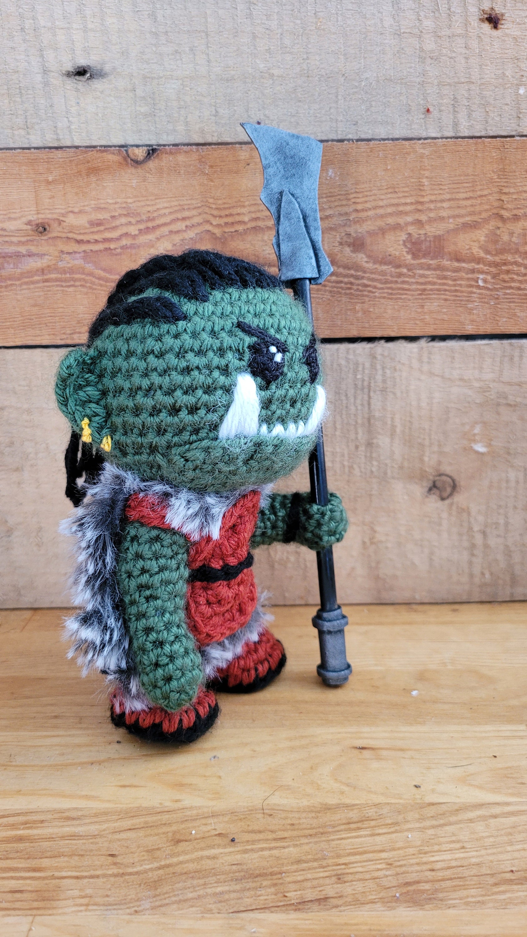 OOAK Orc Warrior Plushie - Etsy
