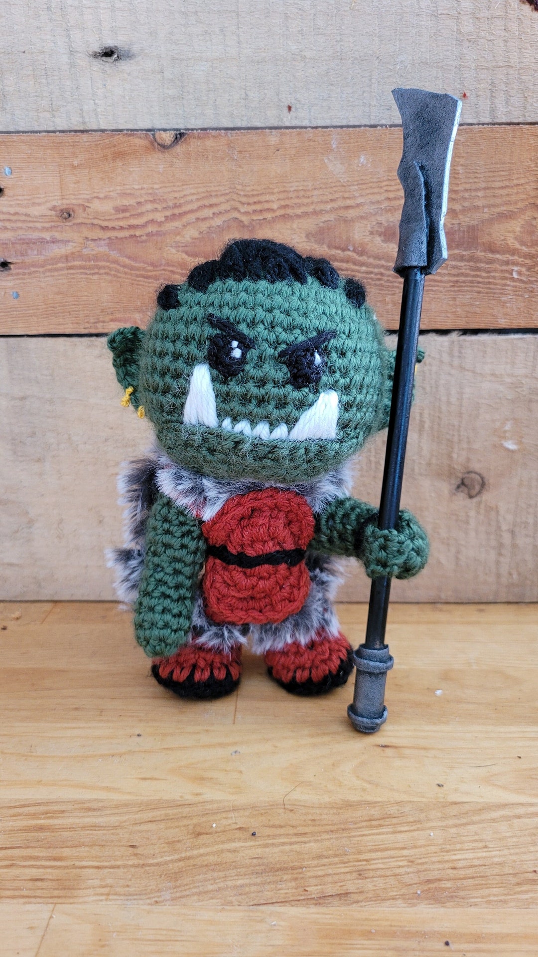 OOAK Orc Warrior Plushie - Etsy