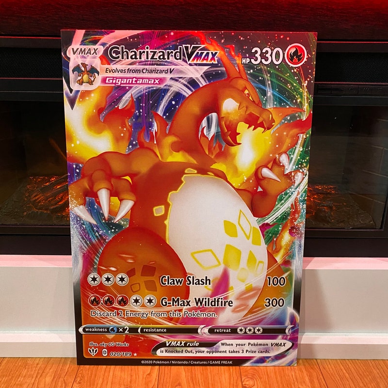 Jumbo Charizard Card - Etsy