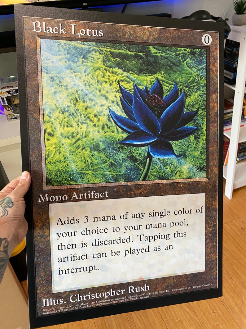 Jumbo MTG Black Lotus card | Etsy