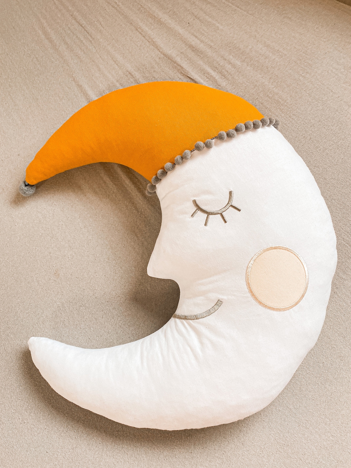 Moon Pillow Moon Cushion Crescent Moon Pillow Nursery Decor | Etsy