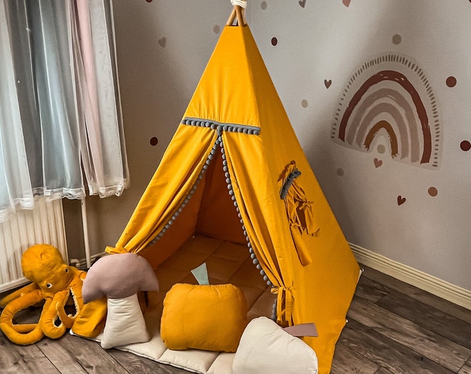 Tipi, Kinderspielhaus, Tippi, Kinderzimmer Dekoration, Spielhaus, Spiel ...