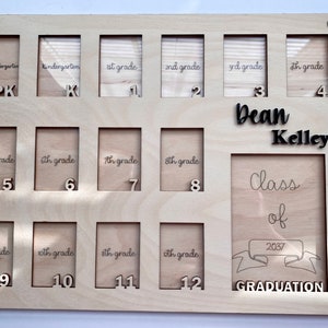 School Photo Frame, School Years Photo Frame, PK-12 Frame, Horizontal ...