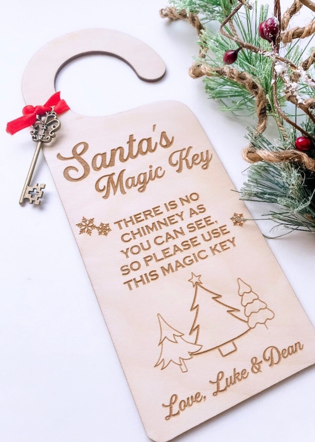 Santa's Magic Key Santa's Magic Key Door Hanger - Etsy