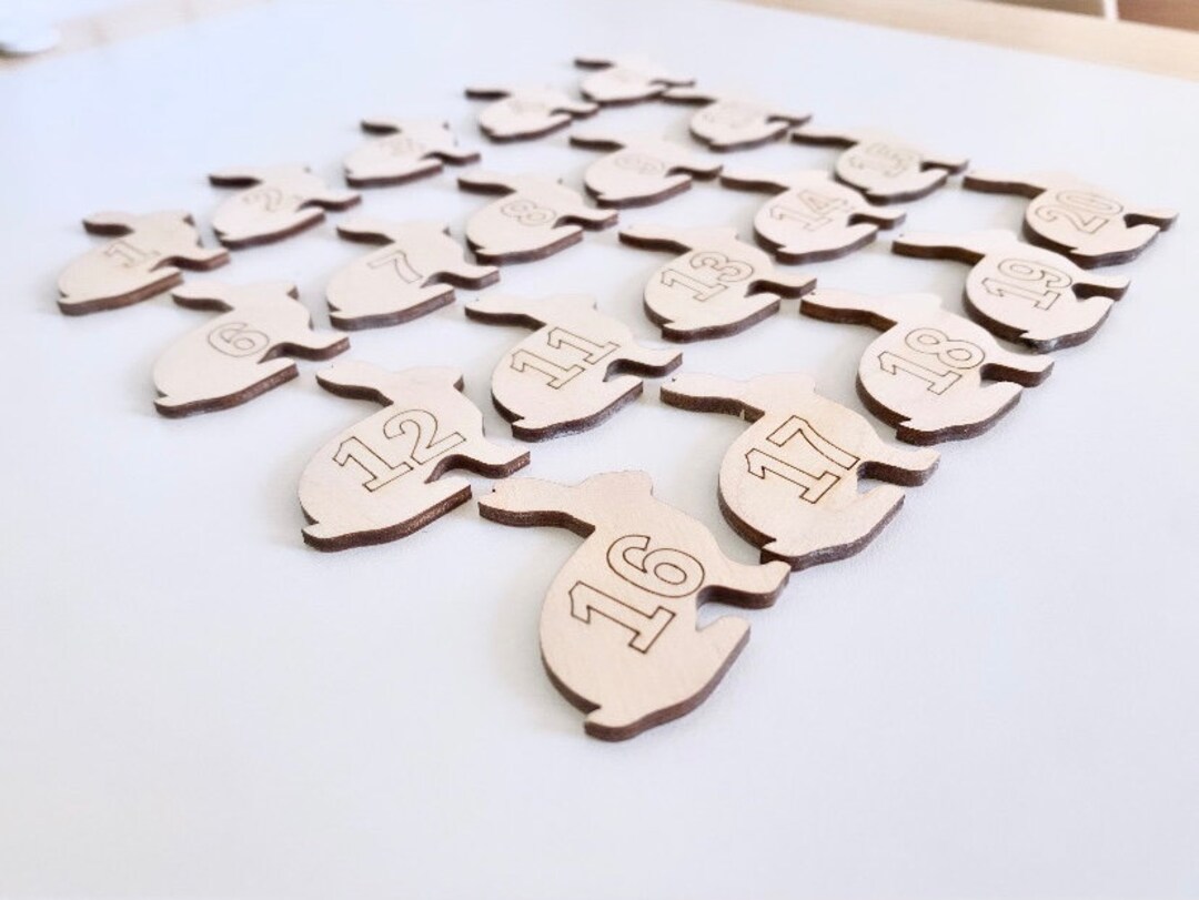 Wooden Numbers, Bunny Numbers, Easter Numbers, Sensory Table Numbers ...