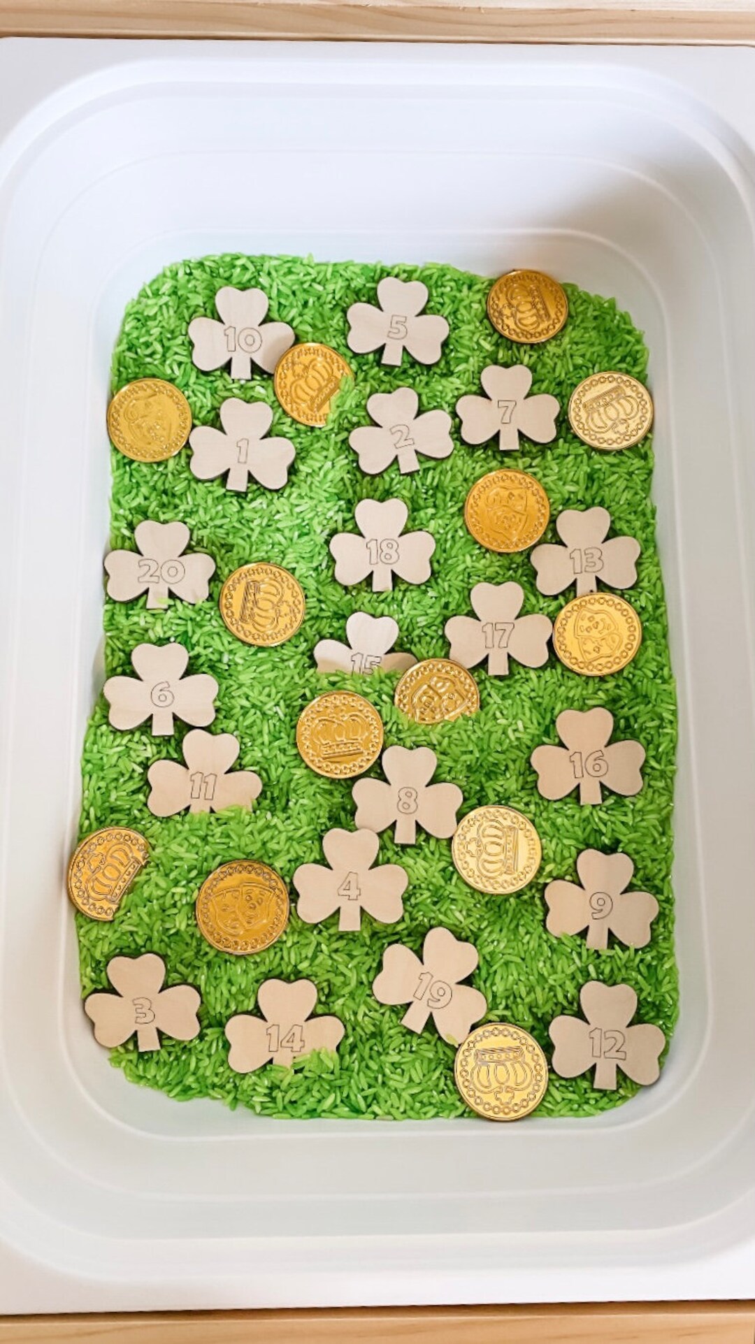 Wooden Numbers, St. Patrick's Day Numbers, Sensory Table Numbers ...