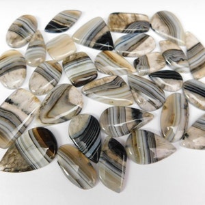 Black Banded Onyx Banded Black Onyx Stone Onyx Banded Gemstone Onyx Lot ...