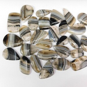 Black Banded Onyx Banded Black Onyx Stone Onyx Banded Gemstone Onyx Lot ...