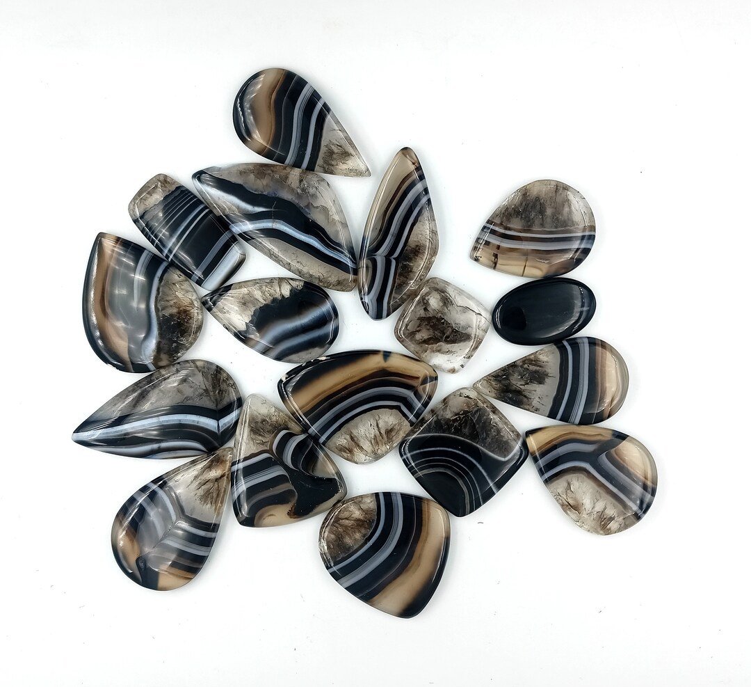 Very Rare Banded Onyx Cabochon Banded Black Onyx Onyx Loose - Etsy