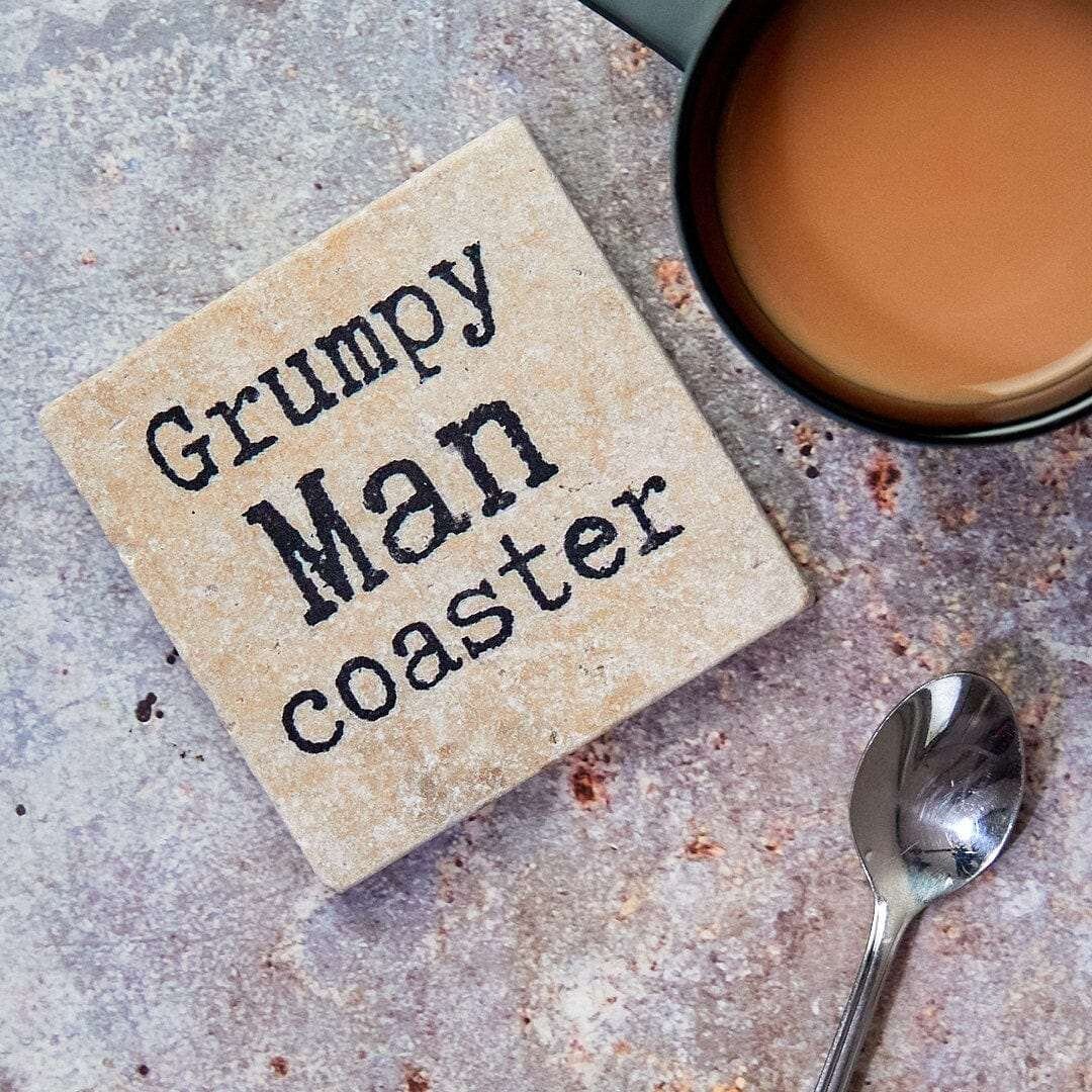 Grumpy Man Coaster - Etsy UK
