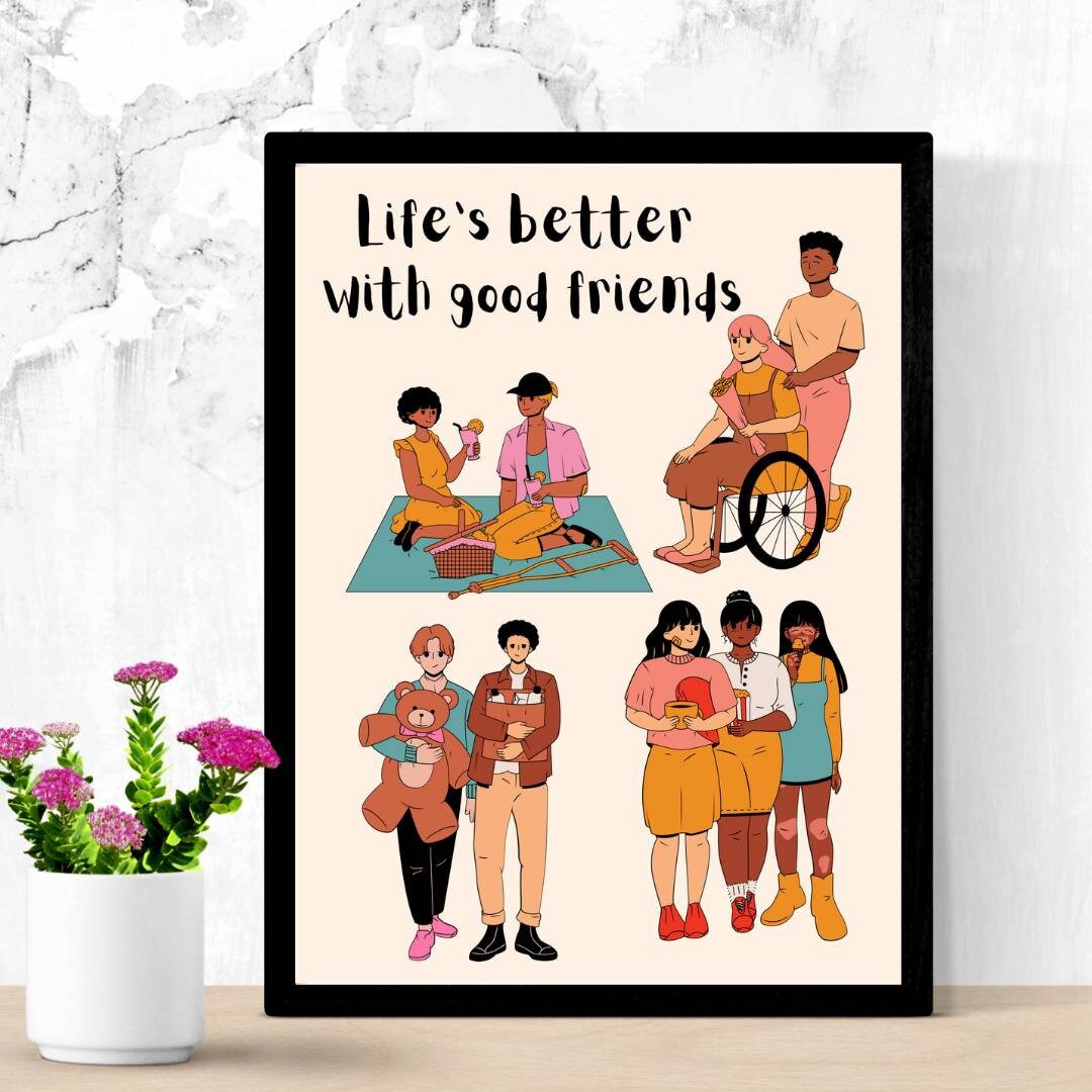 Disability Inclusion Poster | Friendship Classroom Print| Wheelchair ...