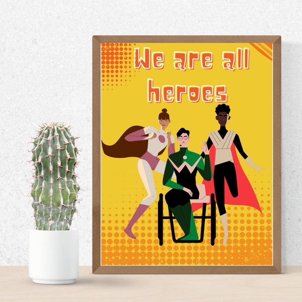 Superhero Poster - Etsy