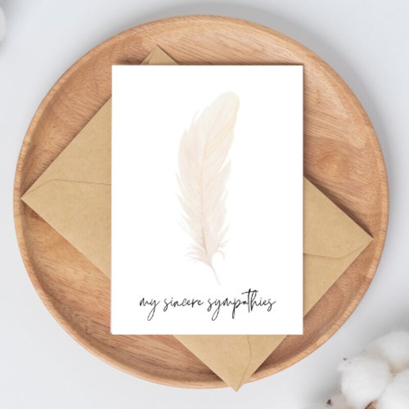 Feather Cards - Etsy