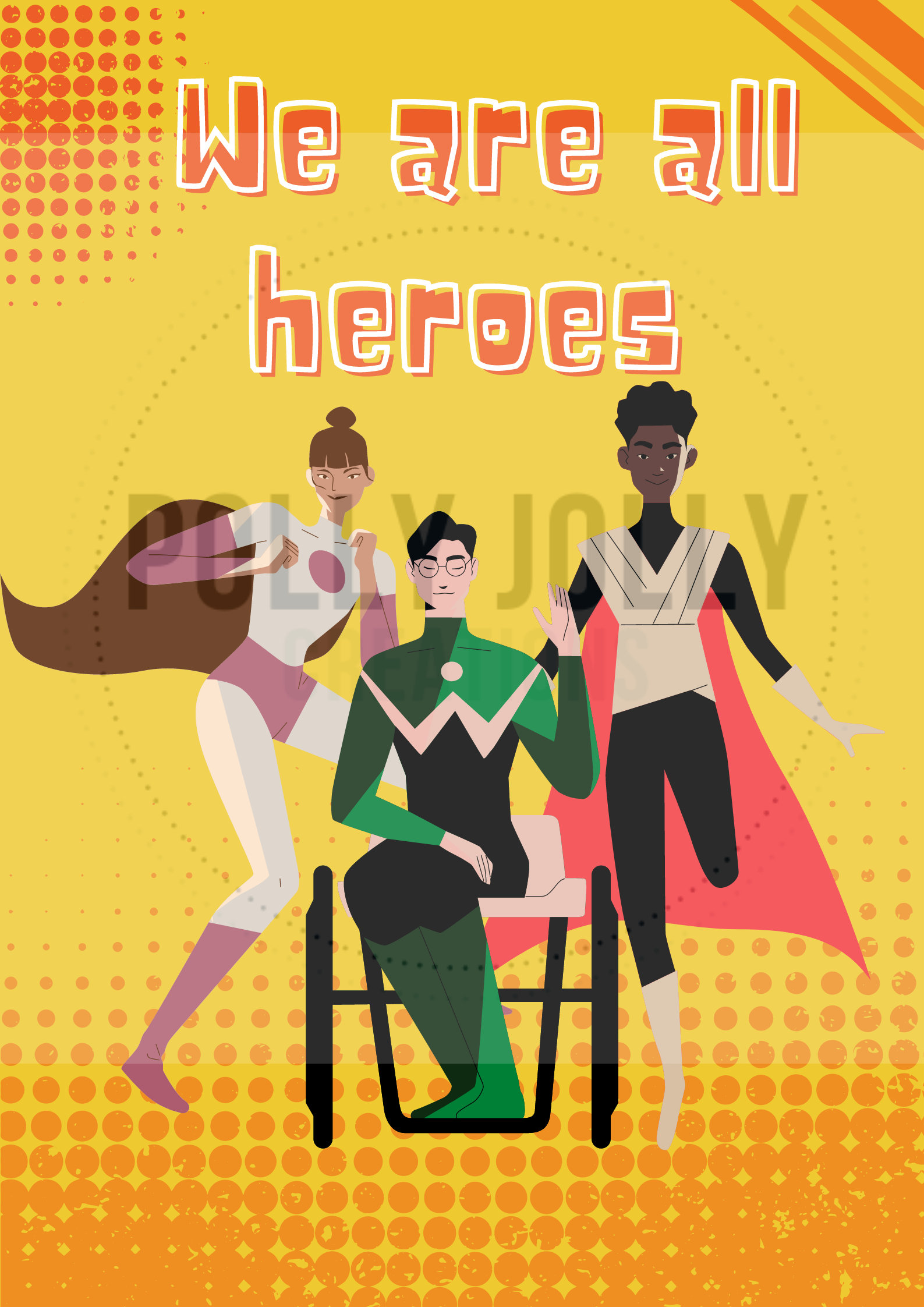 Disability Inclusion Poster Wheelchair Superhero Limb - Etsy Ireland