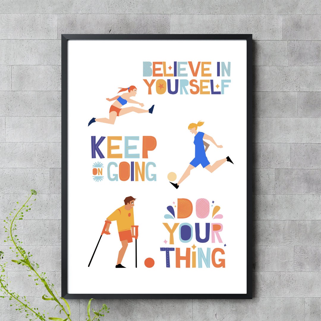 Body Positive Affirmations Poster: Disability Representation Art (PNG ...