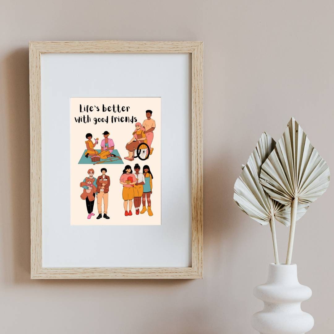 Disability Inclusion Poster | Friendship Classroom Print| Wheelchair Vitiligo Prostheses ...