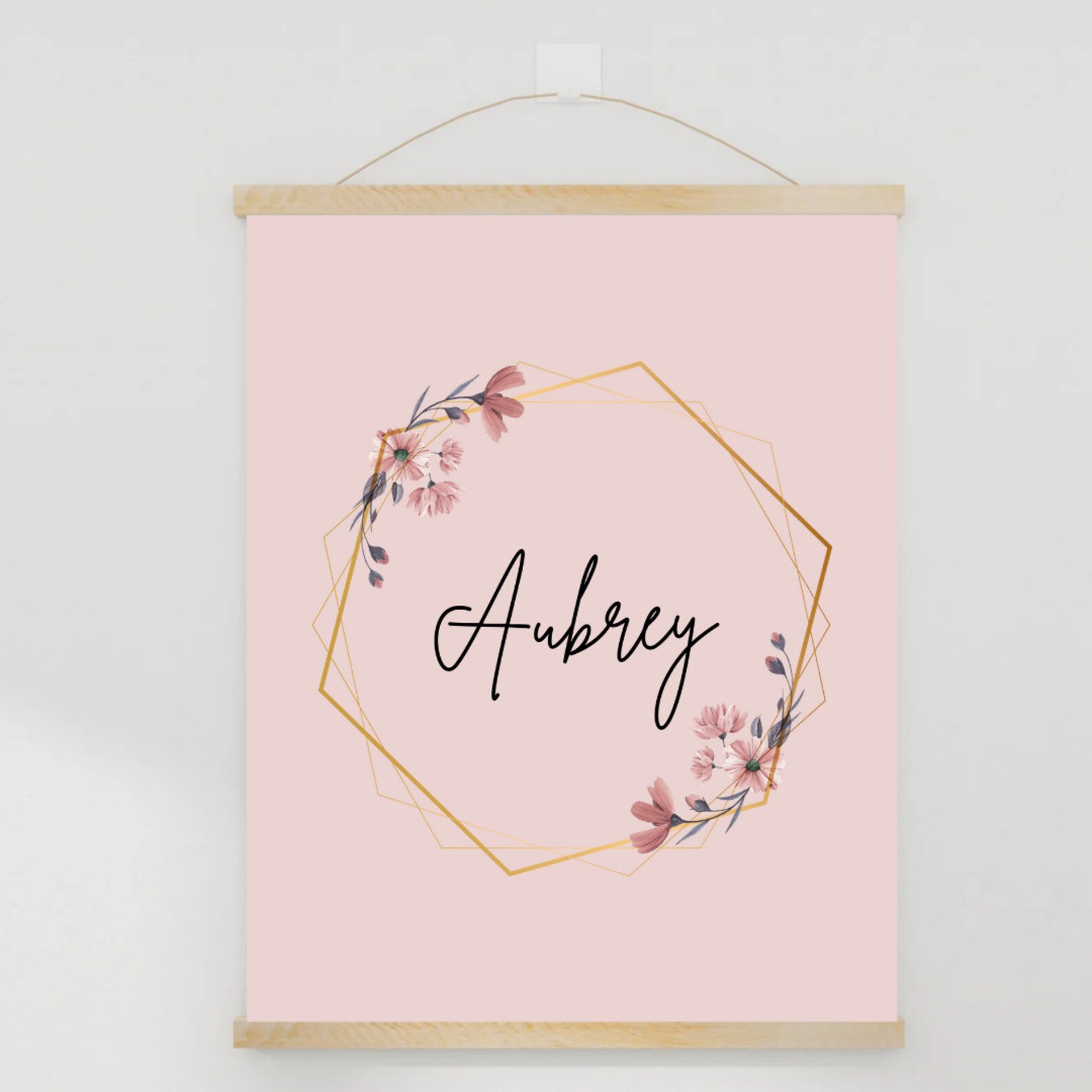 Personalized Floral Name Print: Girls Room Decor (digital Download) - Etsy