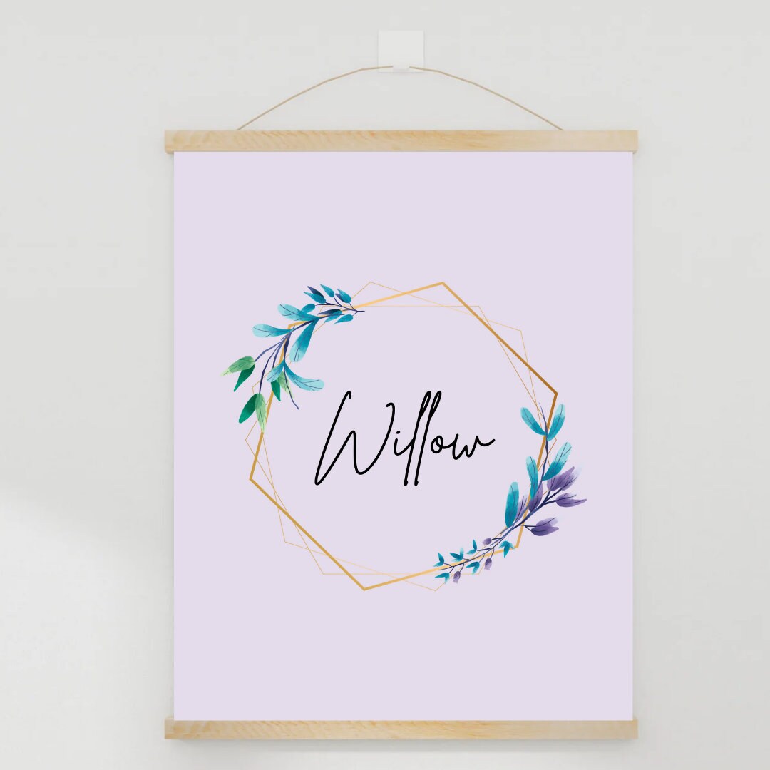Personalized Floral Name Print: Girls Room Decor (digital Download) - Etsy