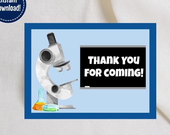 Microscope Thank You Card Printable - Etsy