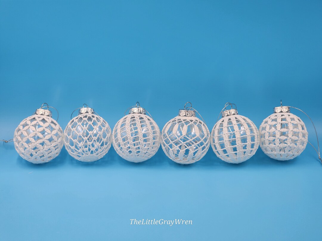Crochet Ball Decorations – Set of 6 Lace Ball Ornaments – Christmas ...