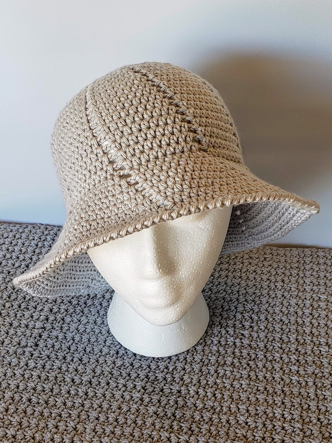 Cotton Crochet Sun Hat Summer Brimmed Sun Hat - Etsy