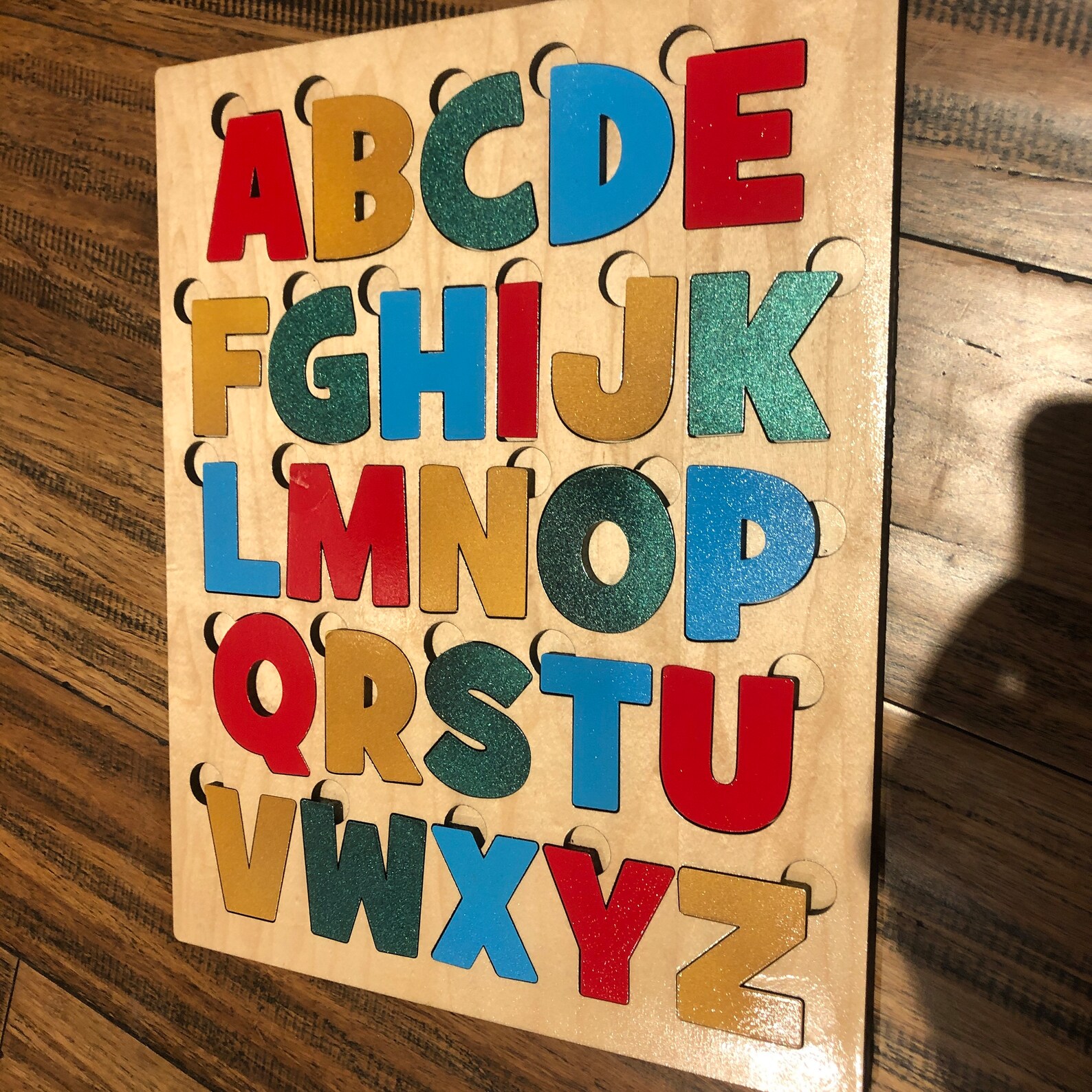 Customizable Wooden Alphabet Puzzle, Montessori Toy - Etsy